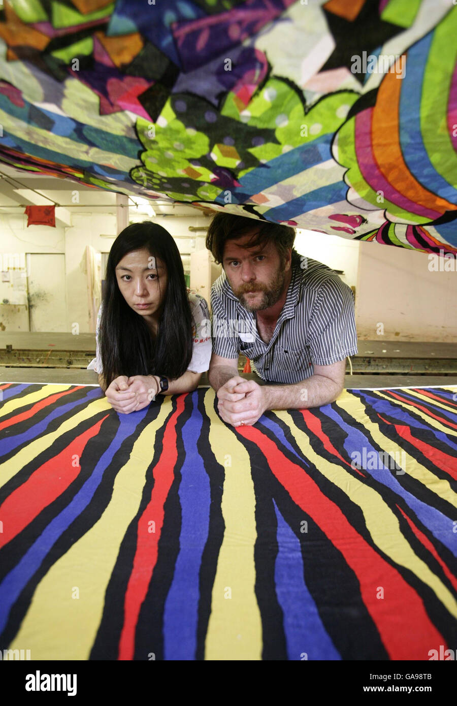 Designers Wakako Kishimoto (left) and Mark Eley of Eley Kishimoto at ...