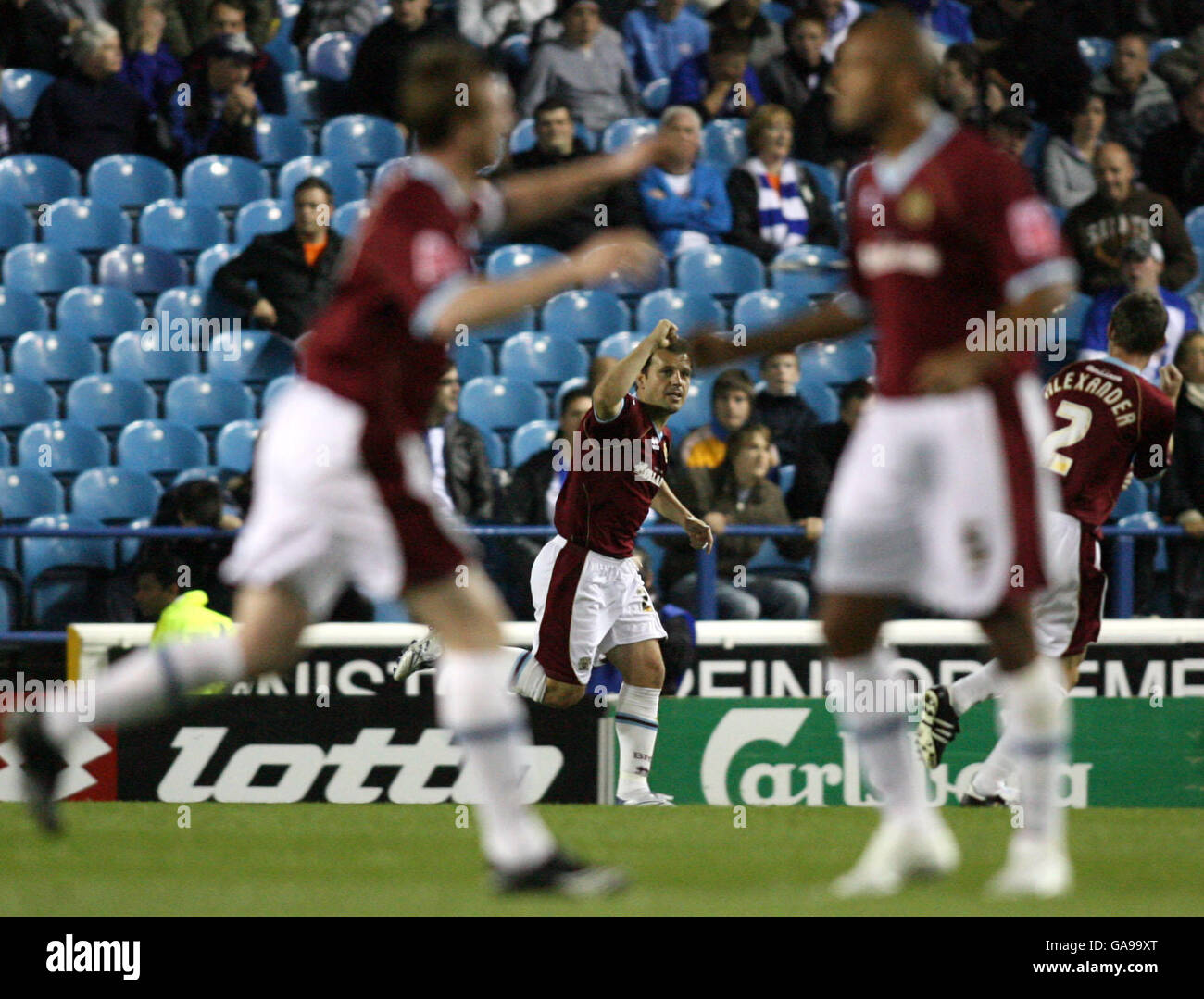 Robbie Blake celebrates after scoring the opening goal for Burnley ...