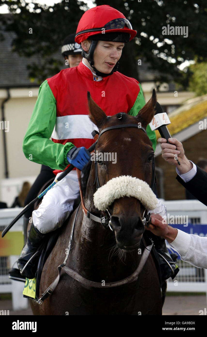 Jockey Jamie Spencer who won The totesport.com Ayr Gold Cup riding ...