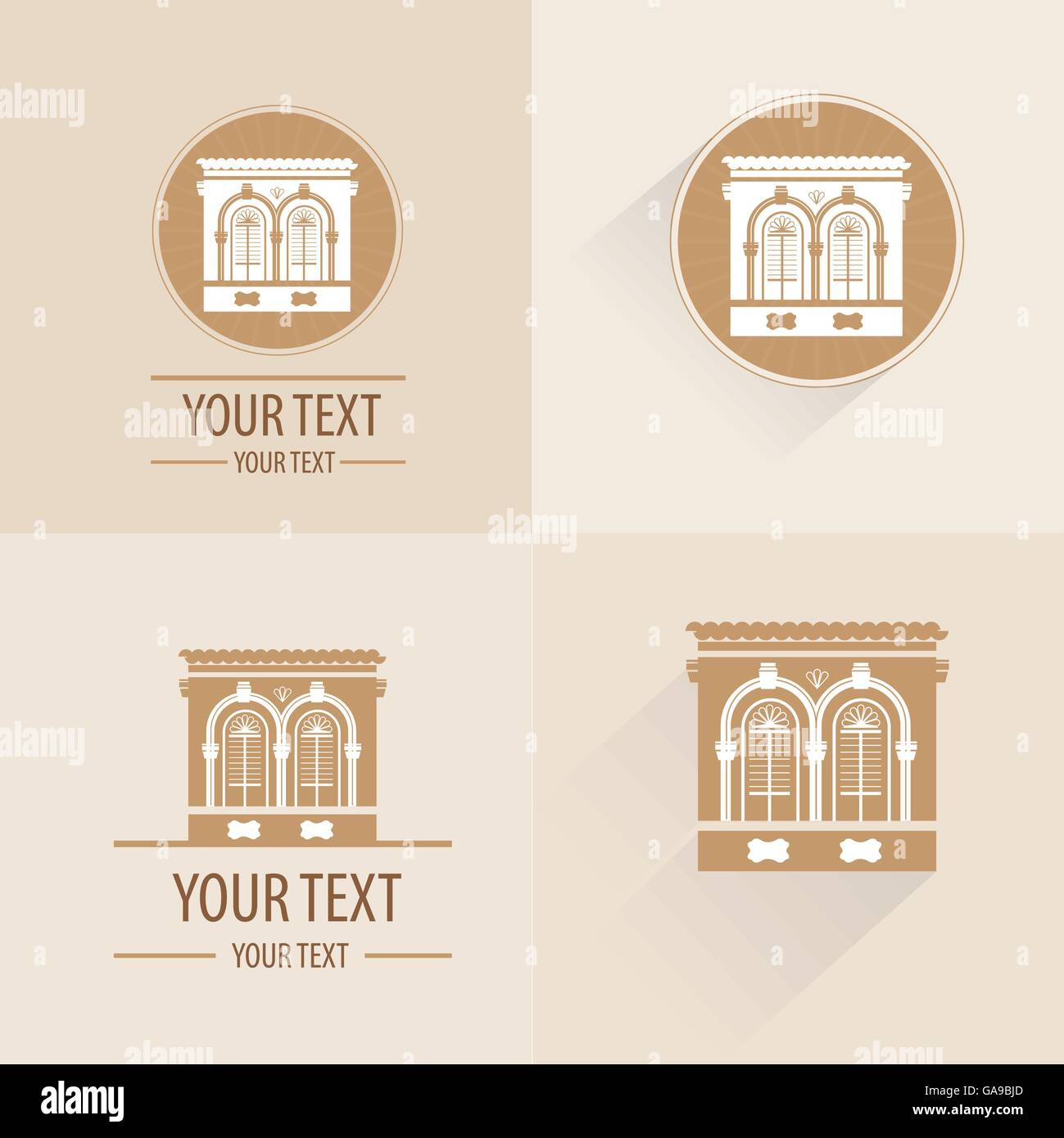 building vintage symbols logo Stock Vector Image & Art - Alamy