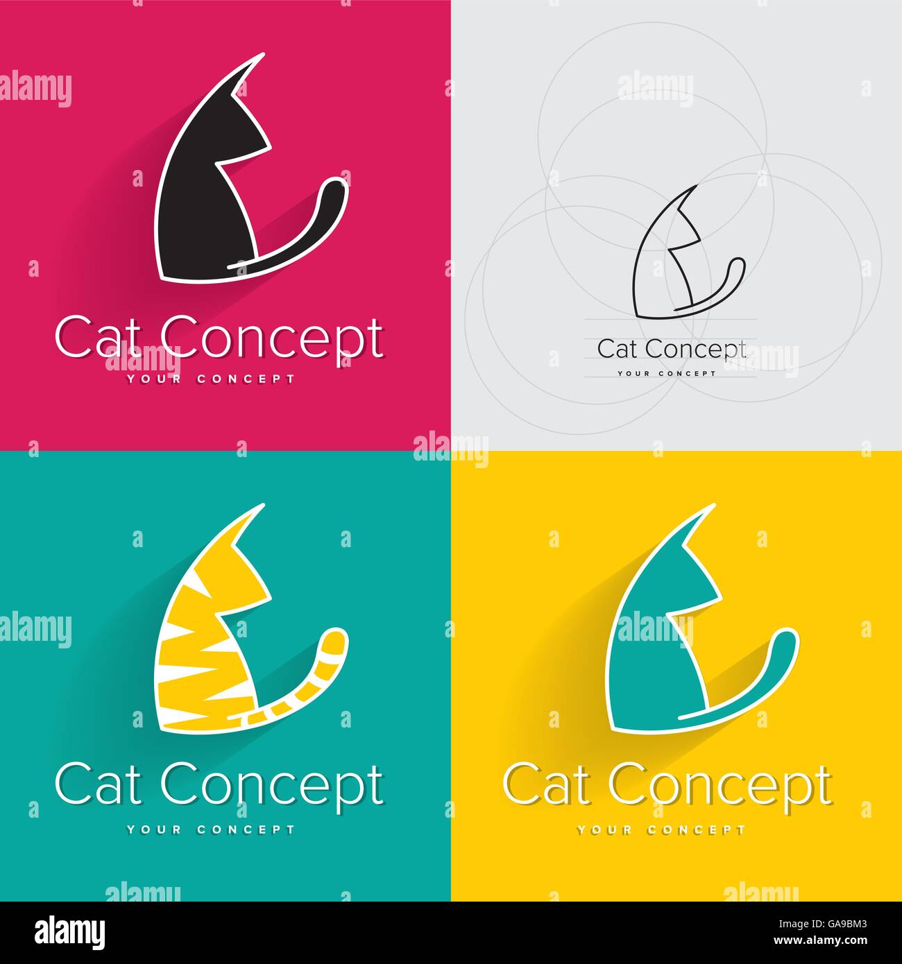 Cat logo or symbol Stock Vector Image & Art - Alamy