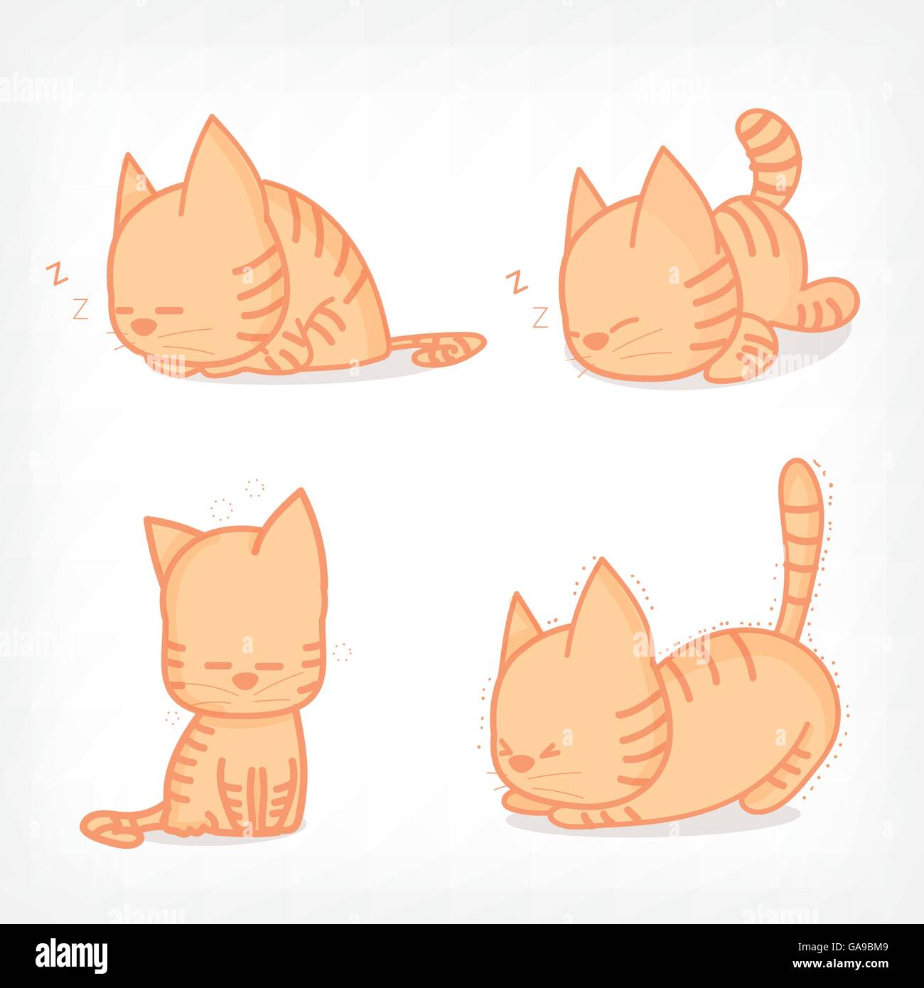 Cat kitten sleep in Stock Vector Images - Alamy