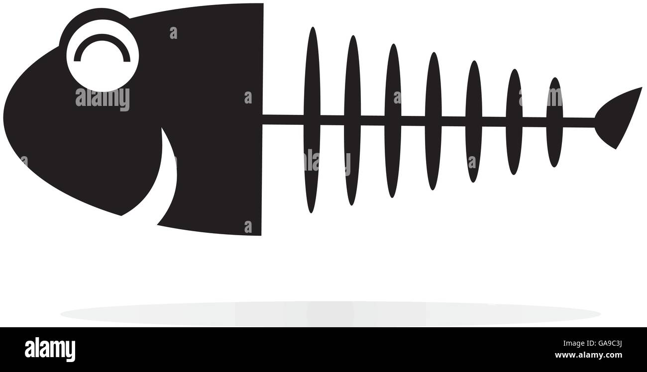 fish bone icon Stock Vector Image & Art - Alamy