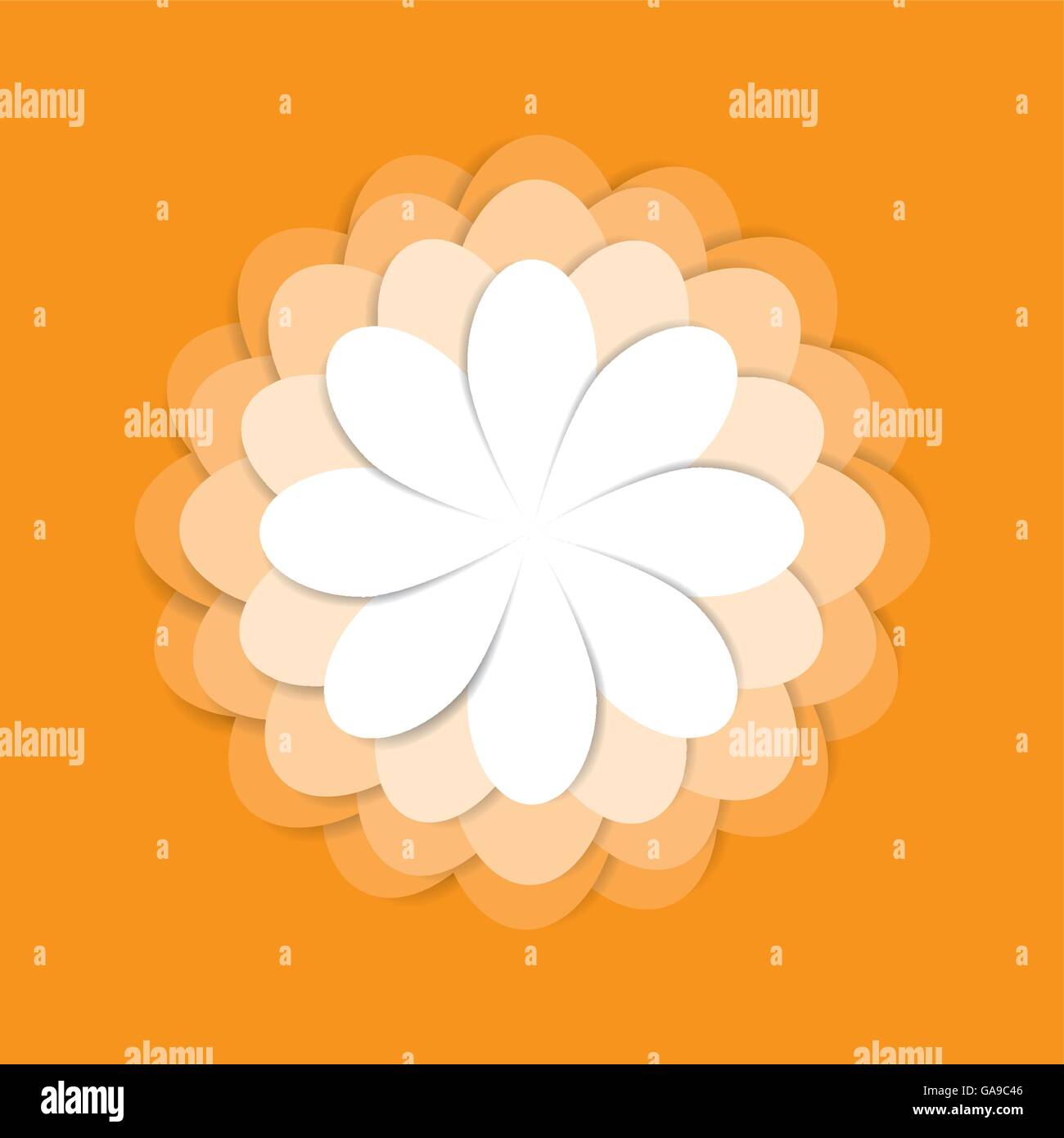 Beautiful orange color flower Stock Vector Images - Alamy