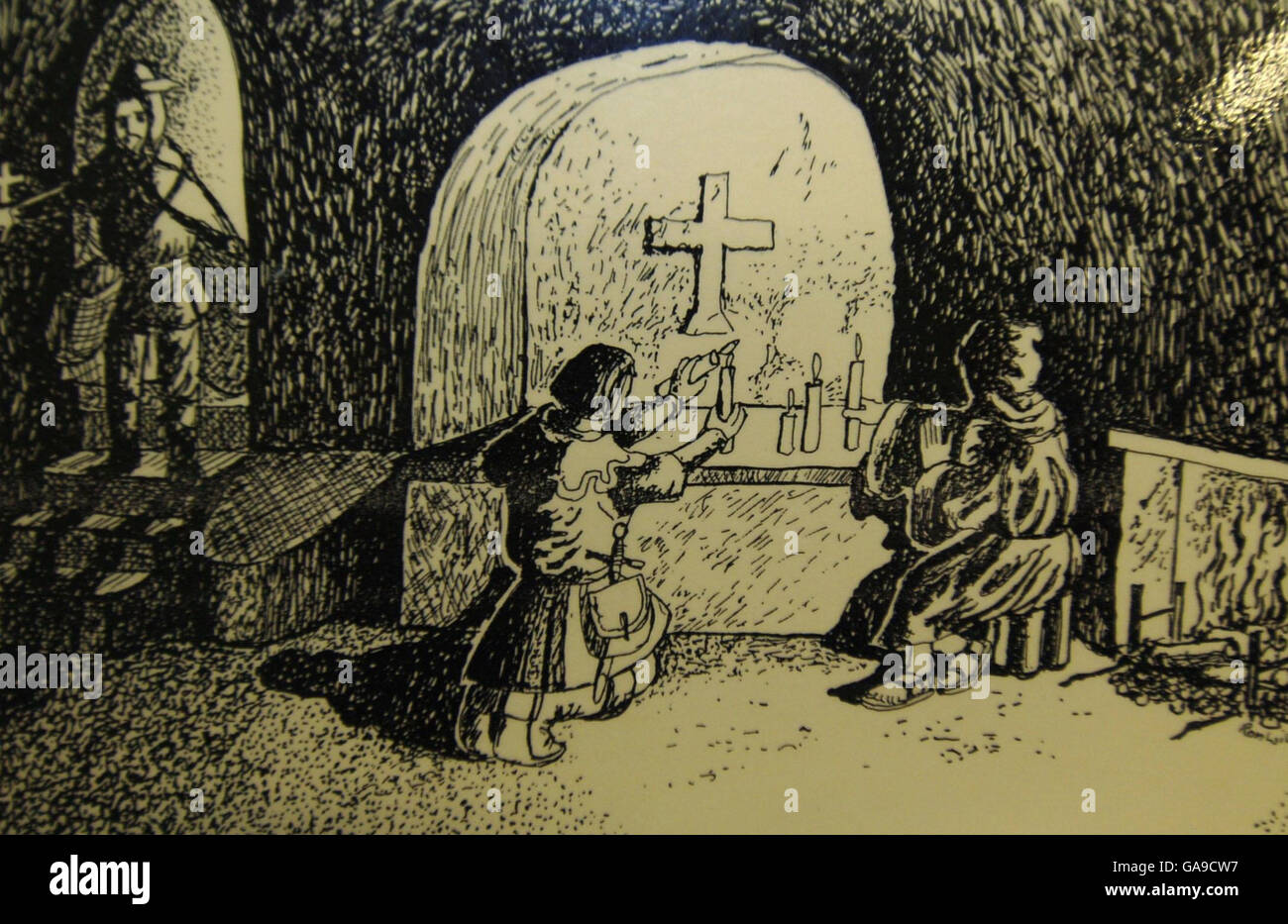 The hermit of Pontefract features in this old drawing, which shows the ...