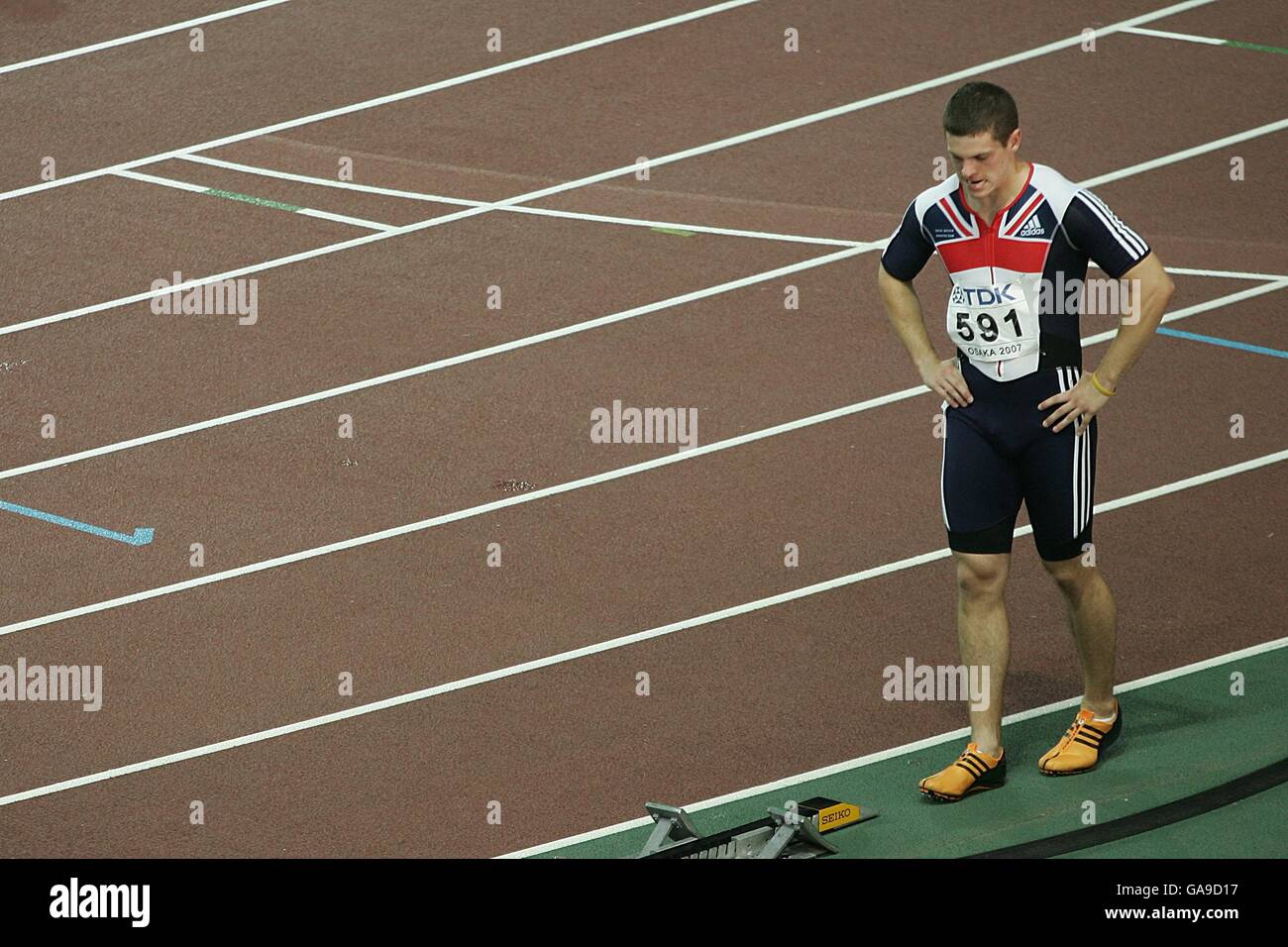 Great Britain's Craig Pickering is dejected after finishing 6th in Heat ...