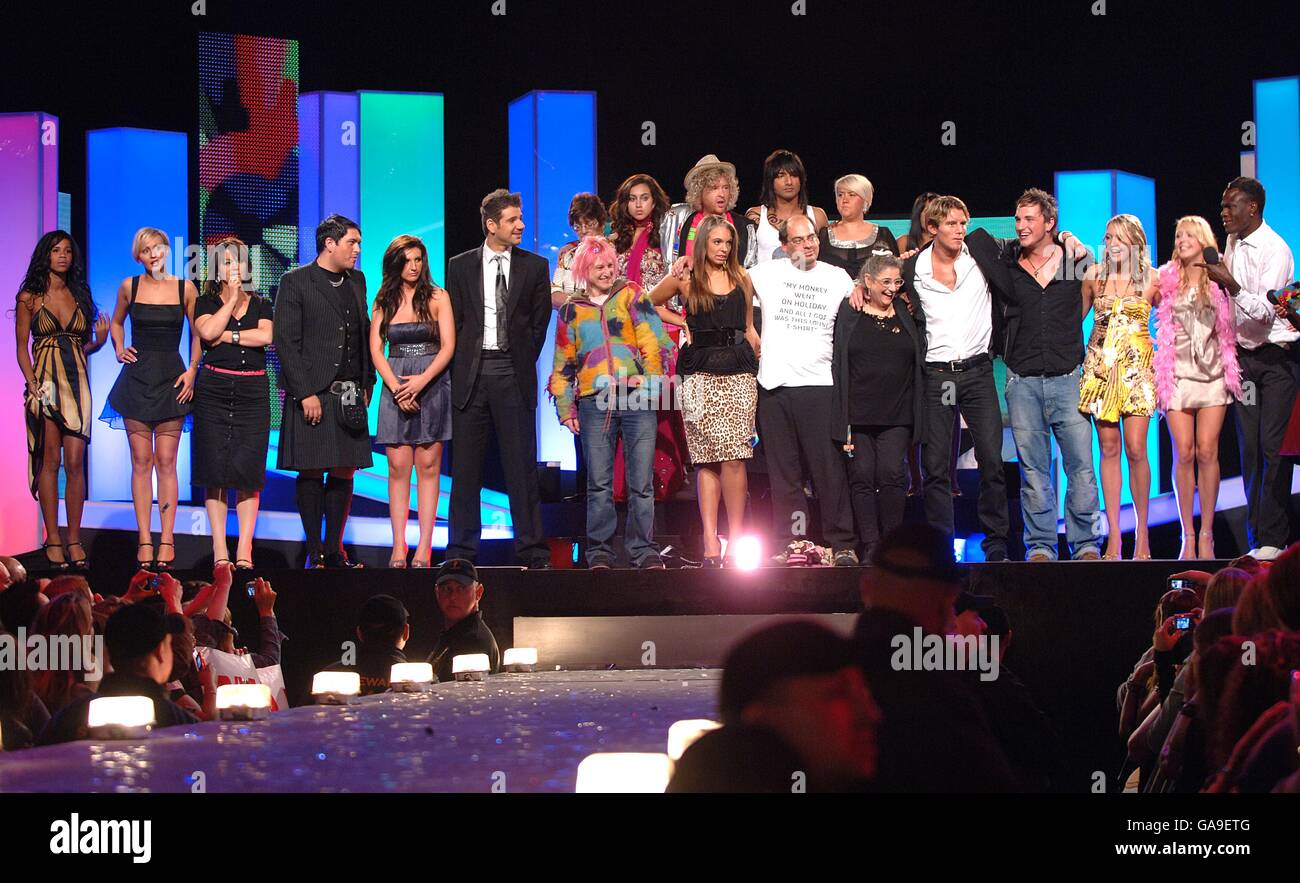 All of this years contestents on stage during the final of Big Brother ...