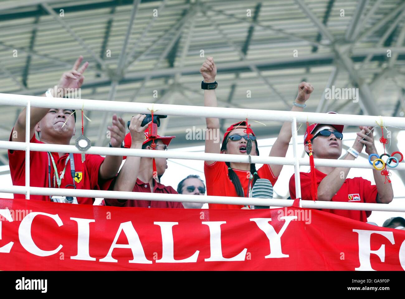 Formula One Motor Racing - Malaysian Grand Prix - Race. Ferrari fans ...