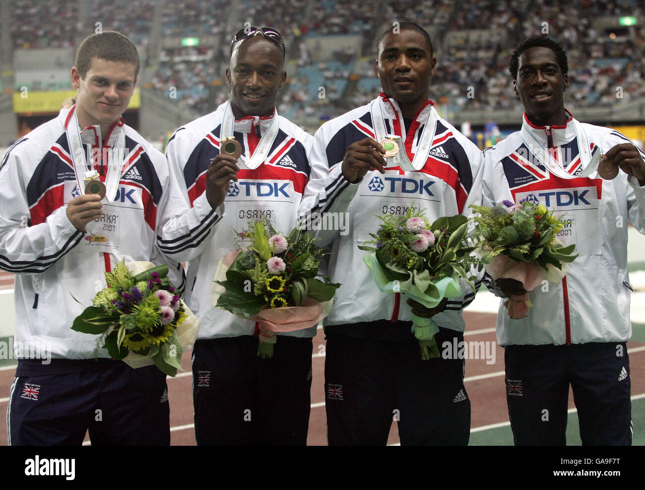 Great Britain's L-R: Craig Pickering, Marlon Devonish, Mark Lewis ...