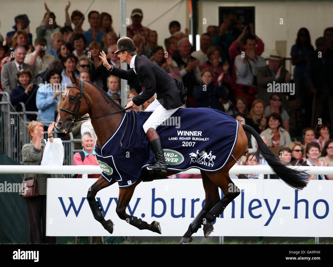 On lap honour winning land rover burghley horse trials trophy hi-res ...