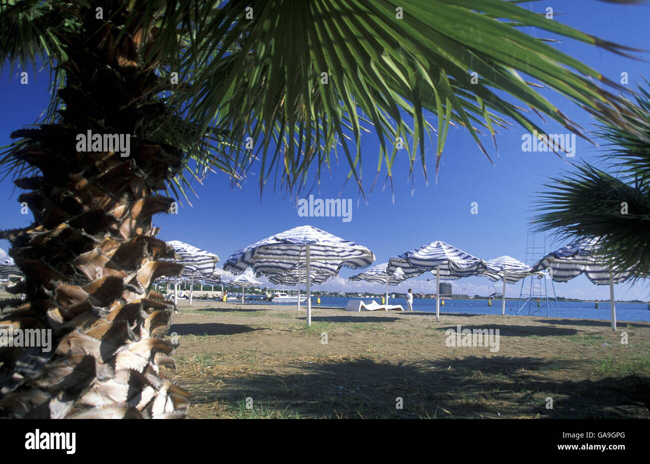 a Beach at the city of Lattakia on the Mediterranean Sea in Syria in ...