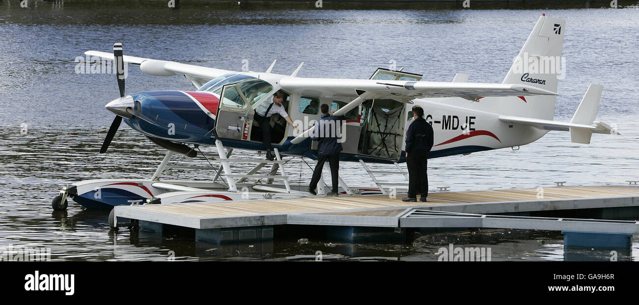 Europe's first seaplane launched in Glasgow Stock Photo - Alamy