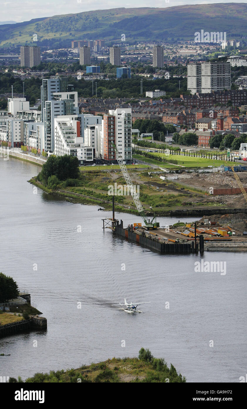 Europe's first seaplane launched in Glasgow Stock Photo - Alamy