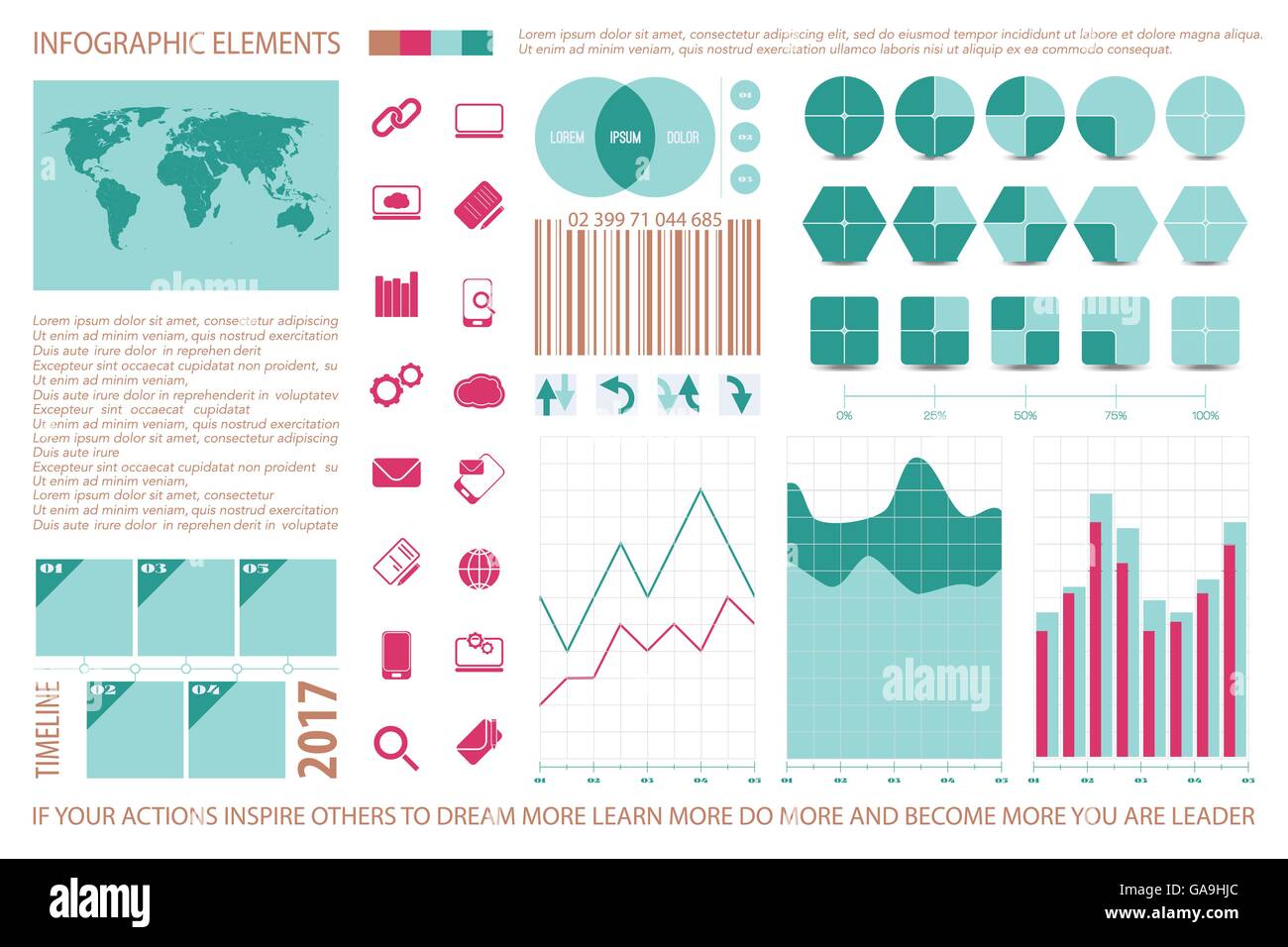 infographic elements, internet technology icons. vector time line ...