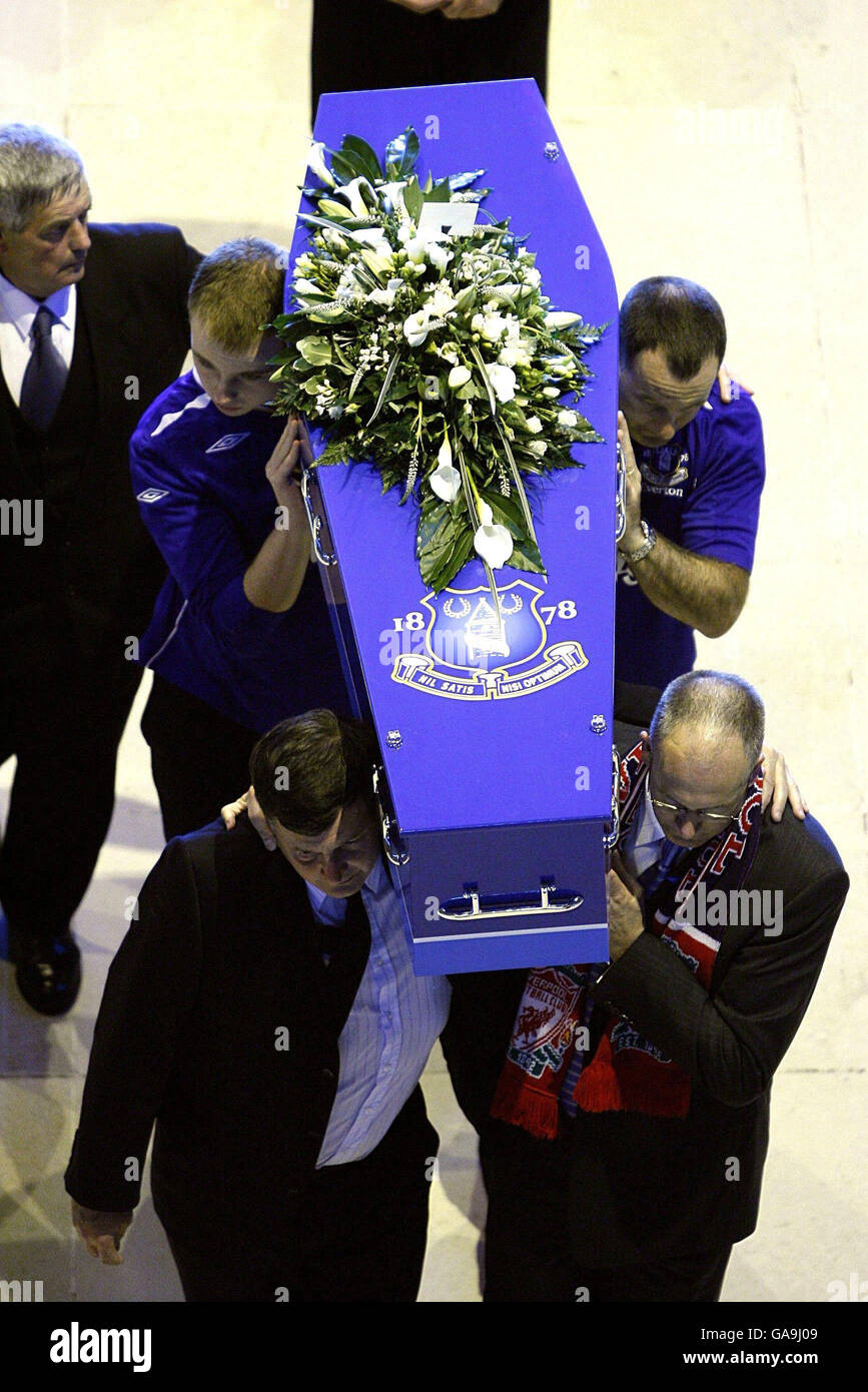 The coffin of Ryhs Jones arrives at Liverpool's Anglican Cathedral for ...