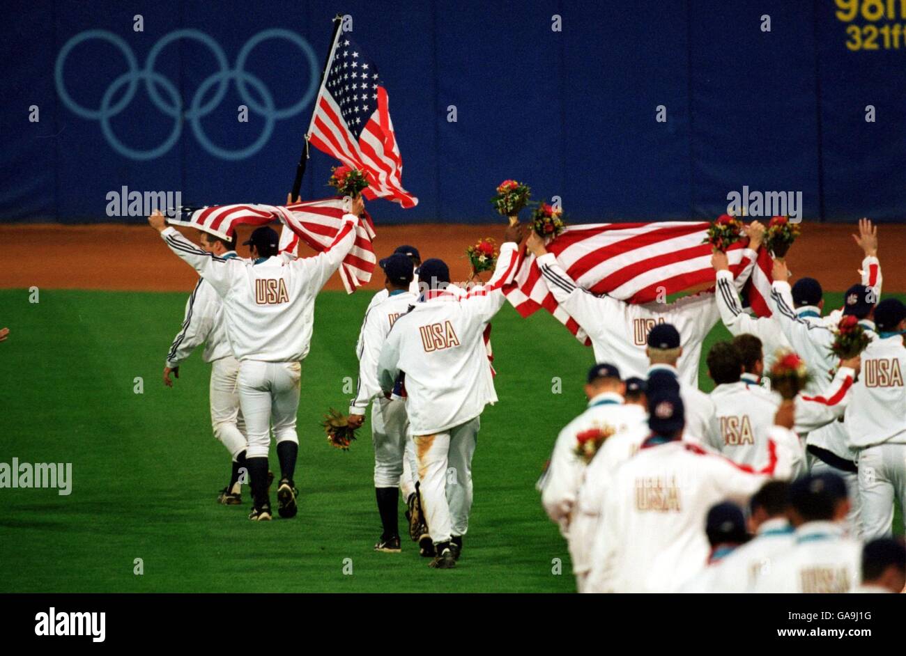 Sydney 2000 Olympics - Baseball - Final - USA v Cuba. The USA team ...