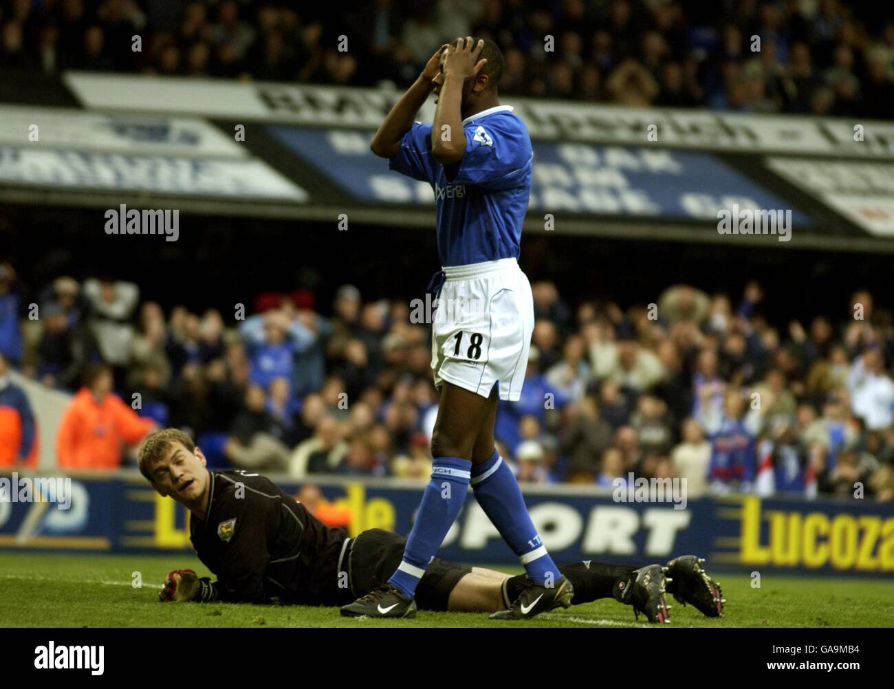 Ipswich Town's Darren Bent reacts after his side missed a chance at ...