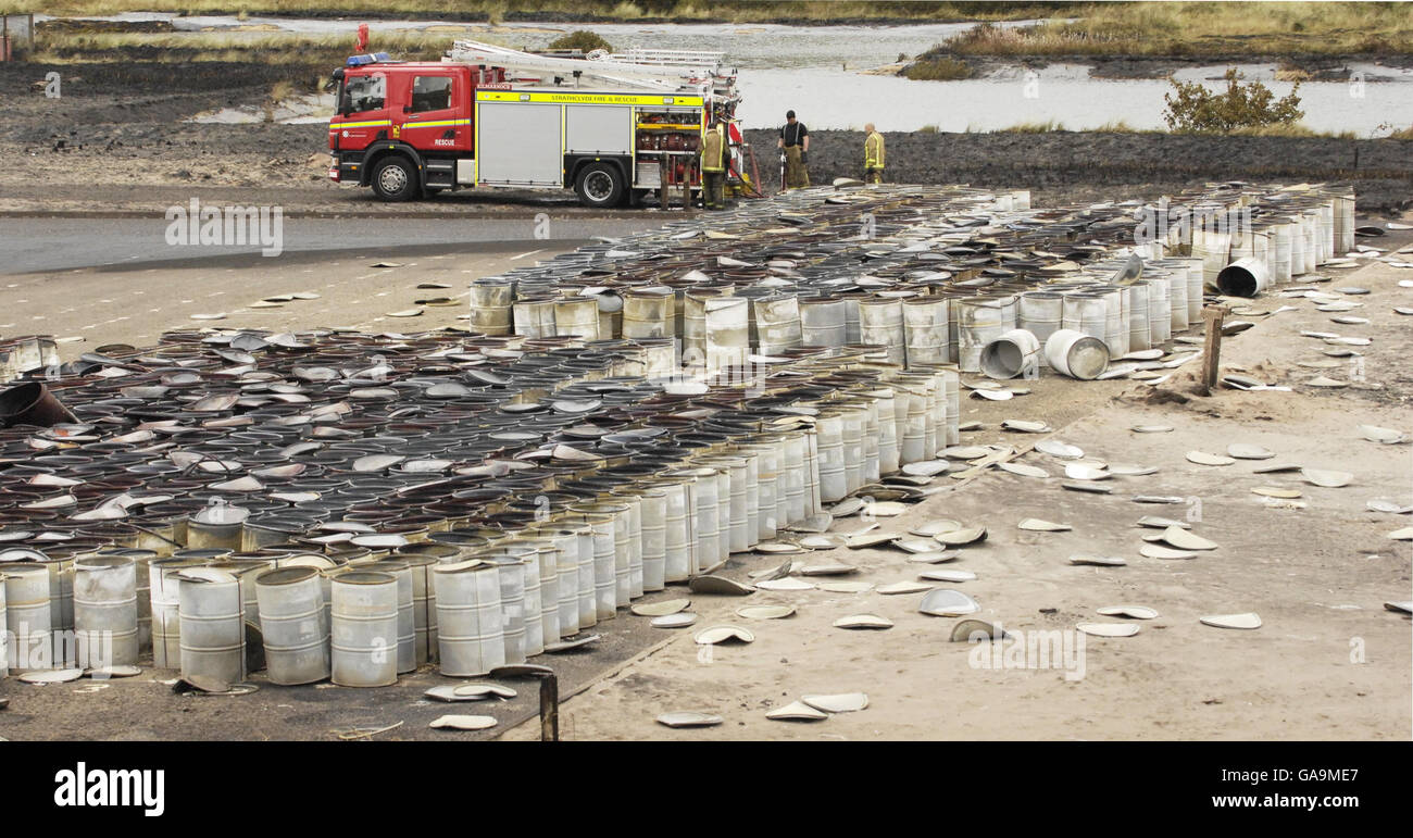 Fire at chemical works Stock Photo - Alamy