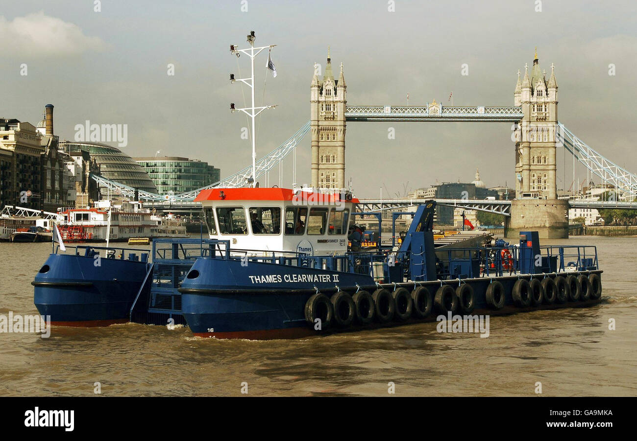 New boats to clean up the Thames Stock Photo - Alamy