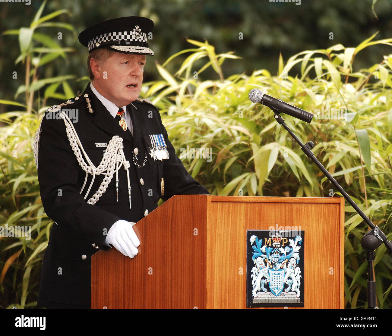 Sir Ian Blair the Commissioner of Metropolitan Police during his ...