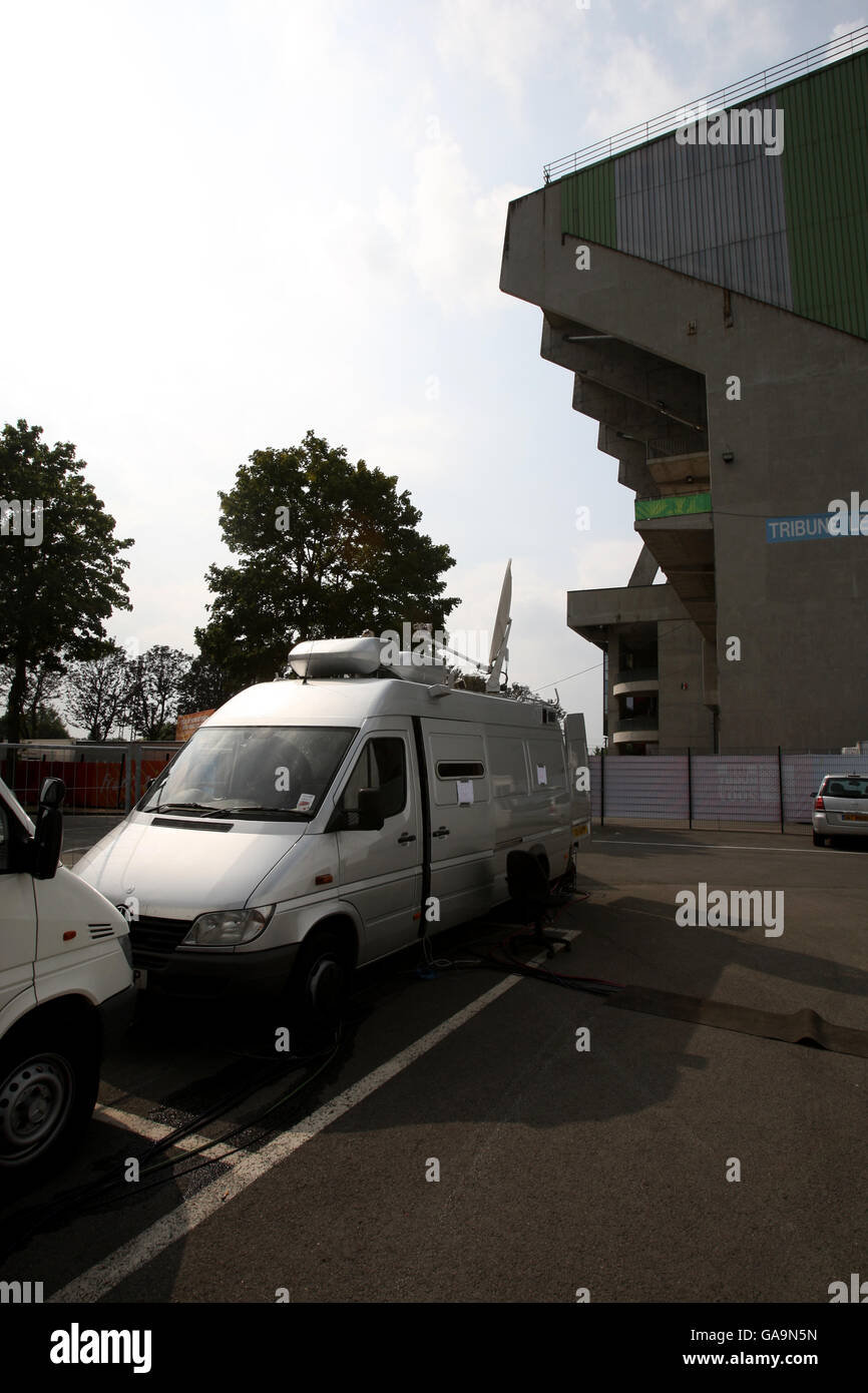 Television Satellite Outside Broadcast Van High Resolution Stock ...