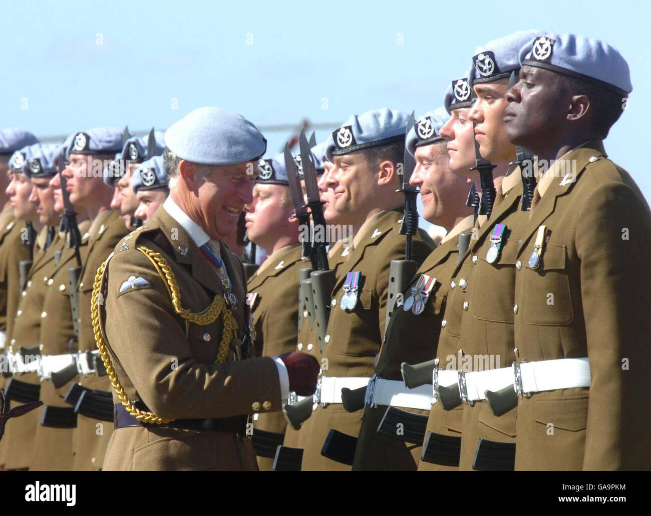Royal royalty army military uniform prince charles of wales laughing hi ...