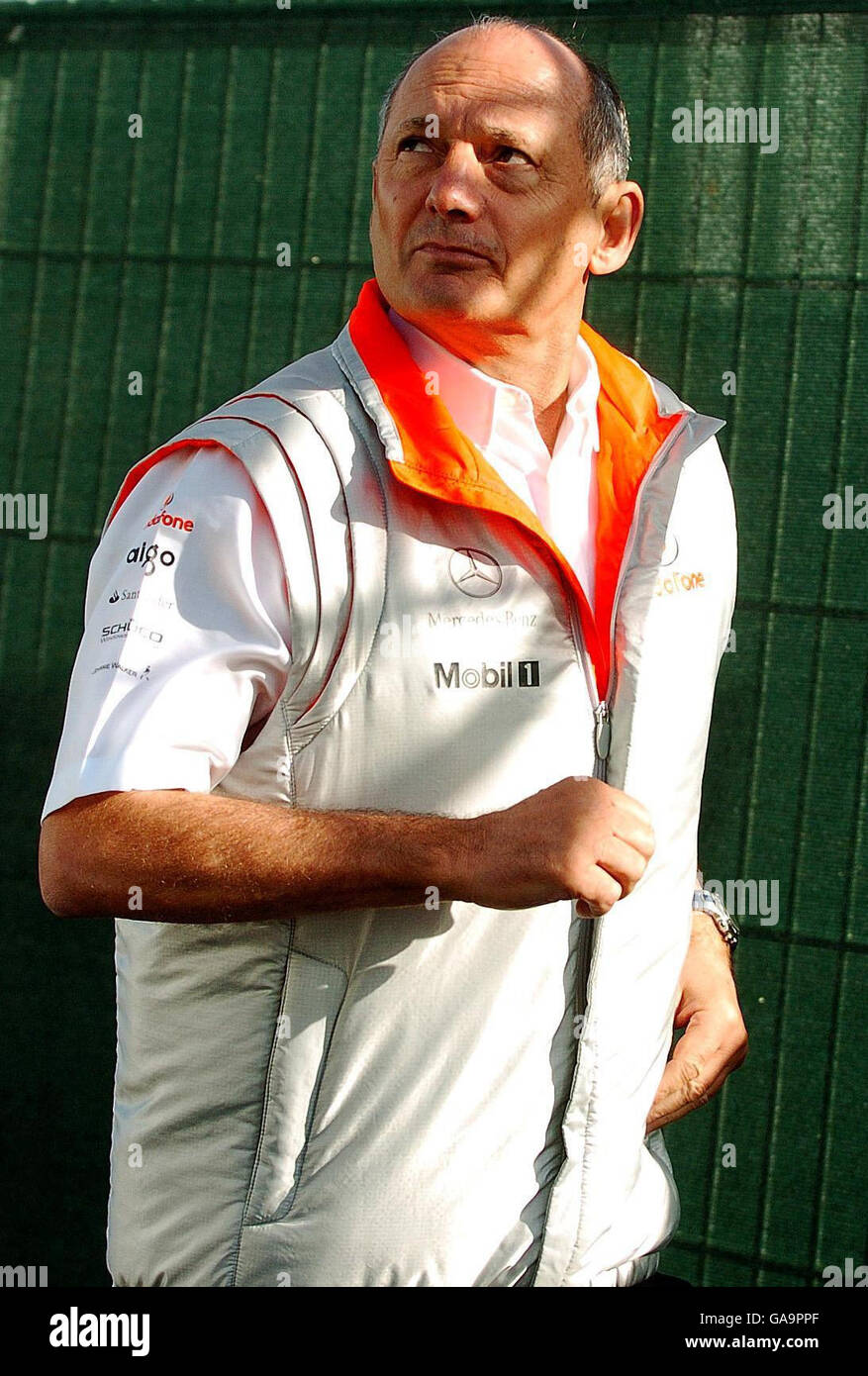 McLaren's Chairman Ron Dennis during qualifying for the Belgian Grand ...