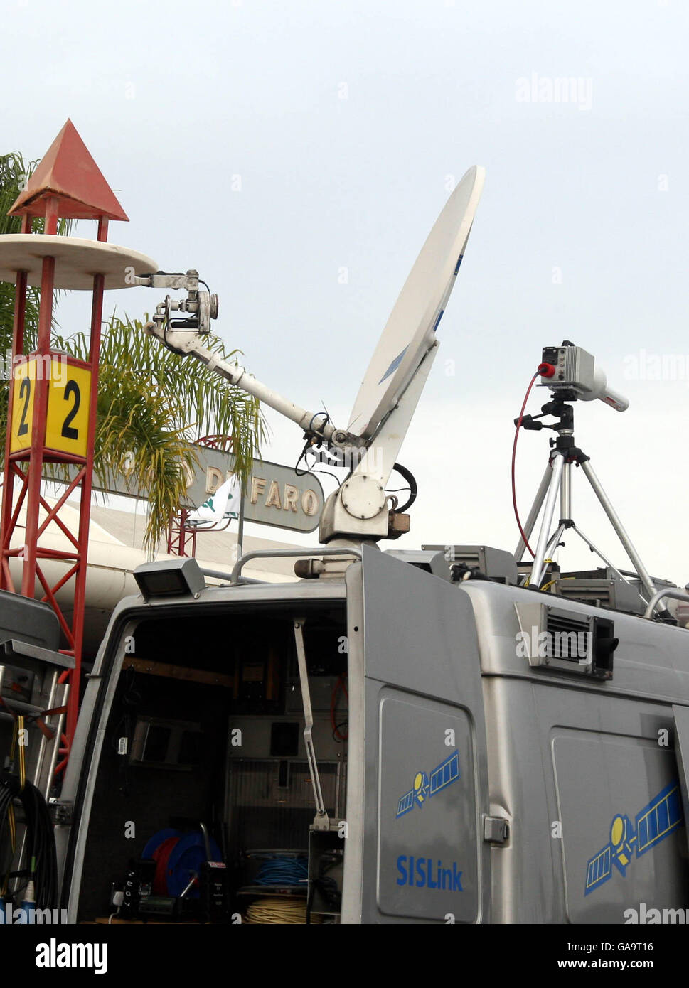 TV Broadcast vehicles Stock Photo - Alamy
