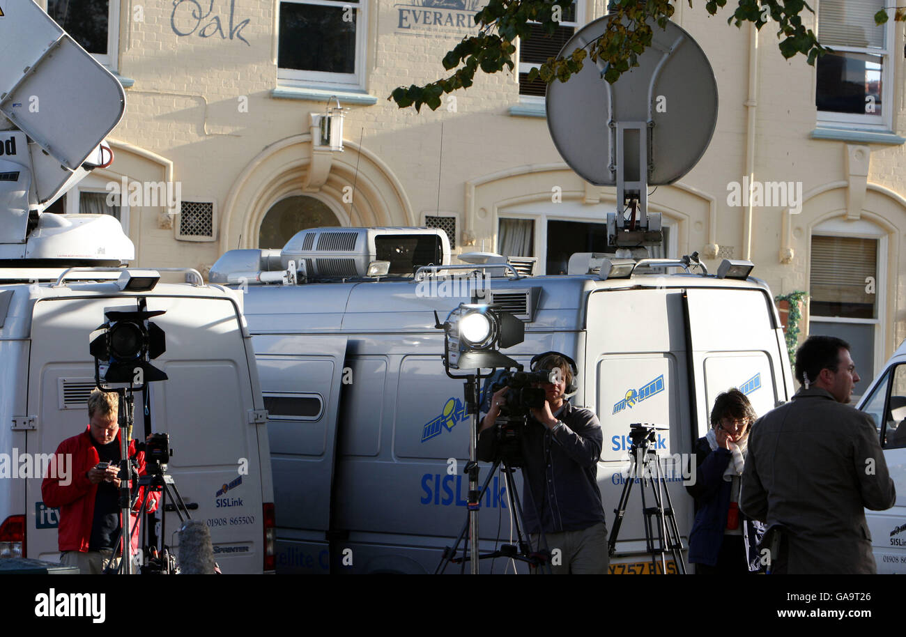TV Broadcast vehicles Stock Photo - Alamy