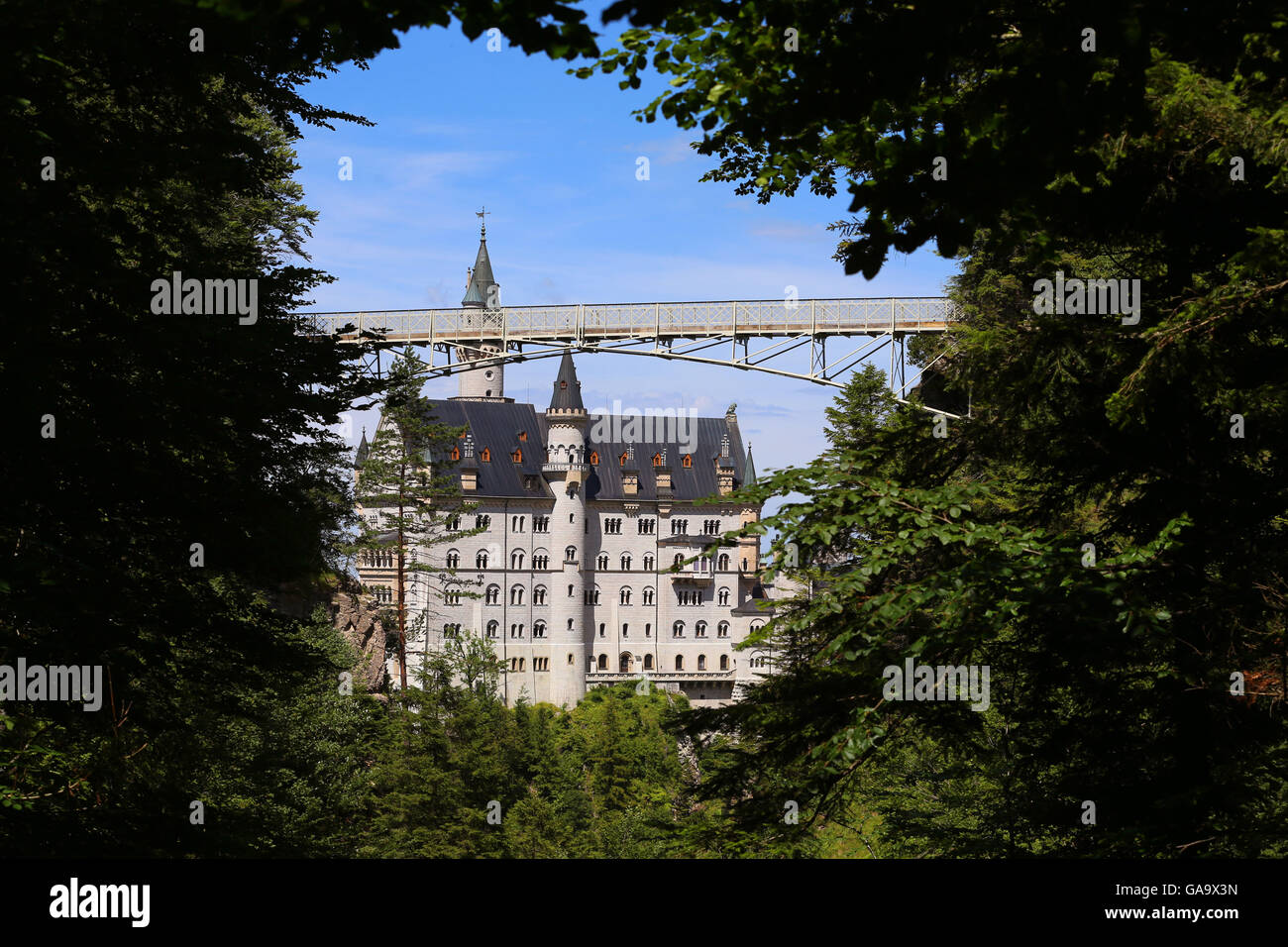 The newly restored Marienbruecke (Marien bridge) in front of ...