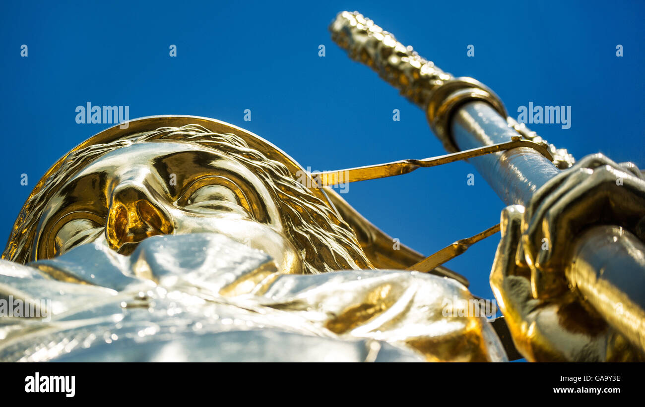 Berlin, Germany. 20th July, 2016. The head of the Victoria statue in ...