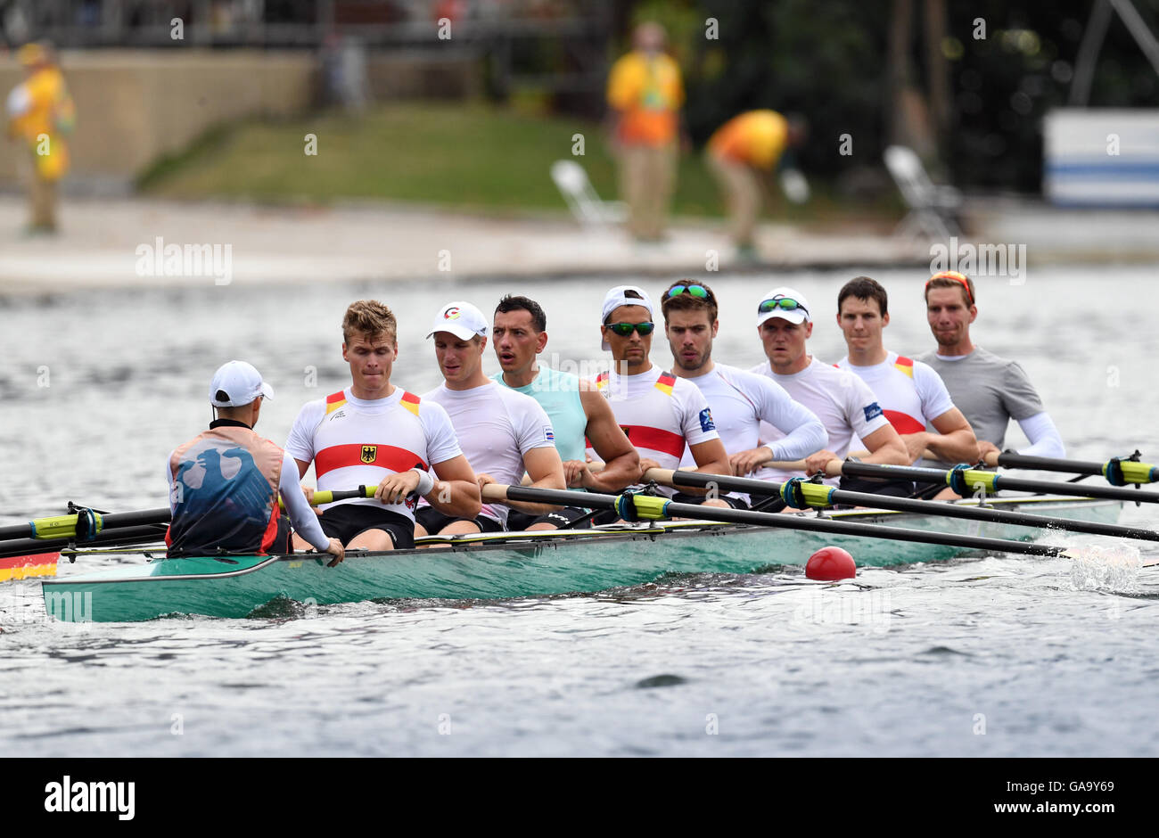 Rio de Janeiro, Brazil. 4th Aug, 2016. The men's eight rowing team of ...