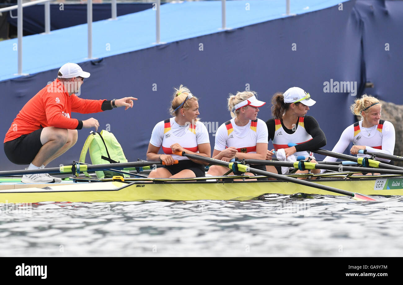 Rio de Janeiro, Brazil. 4th Aug, 2016. The women's double four rowing ...