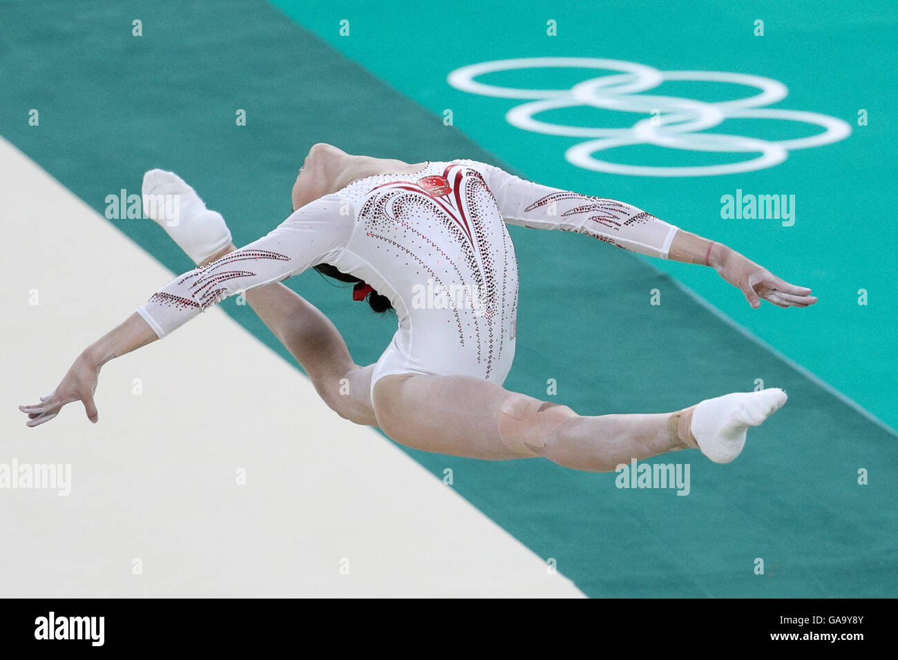 Rio De Janeiro, Brazil. 4th Aug, 2016. Chinese gymnast Fan Yilin acts ...