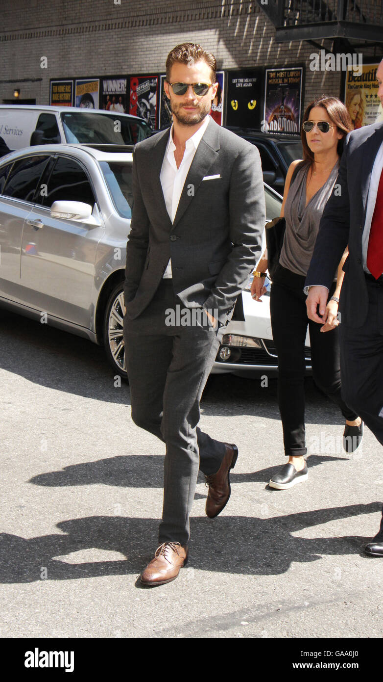 New York, USA. 4th August, 2016. Jamie Dornan at The Late Show with ...
