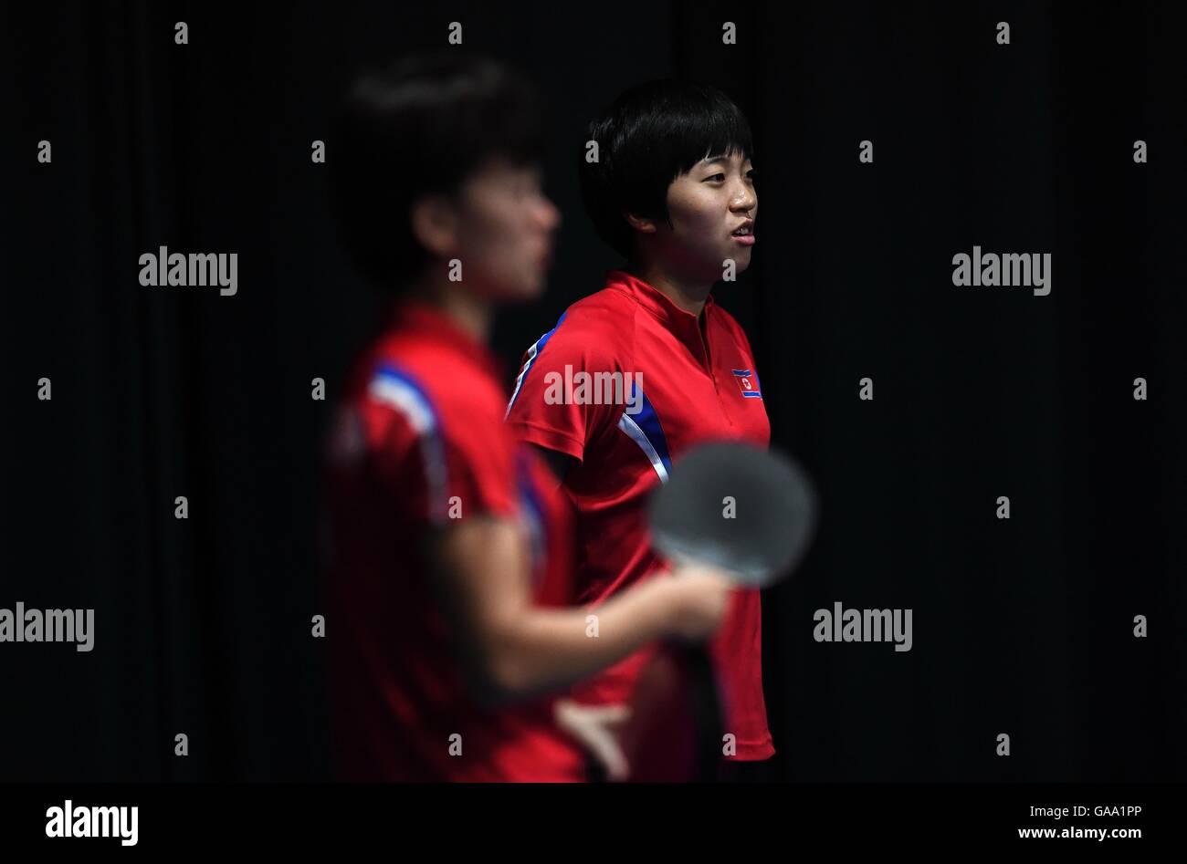 Rio De Janeiro, Brazil. 4th Aug, 2016. Ri Myong Sun and Kim Song I of ...