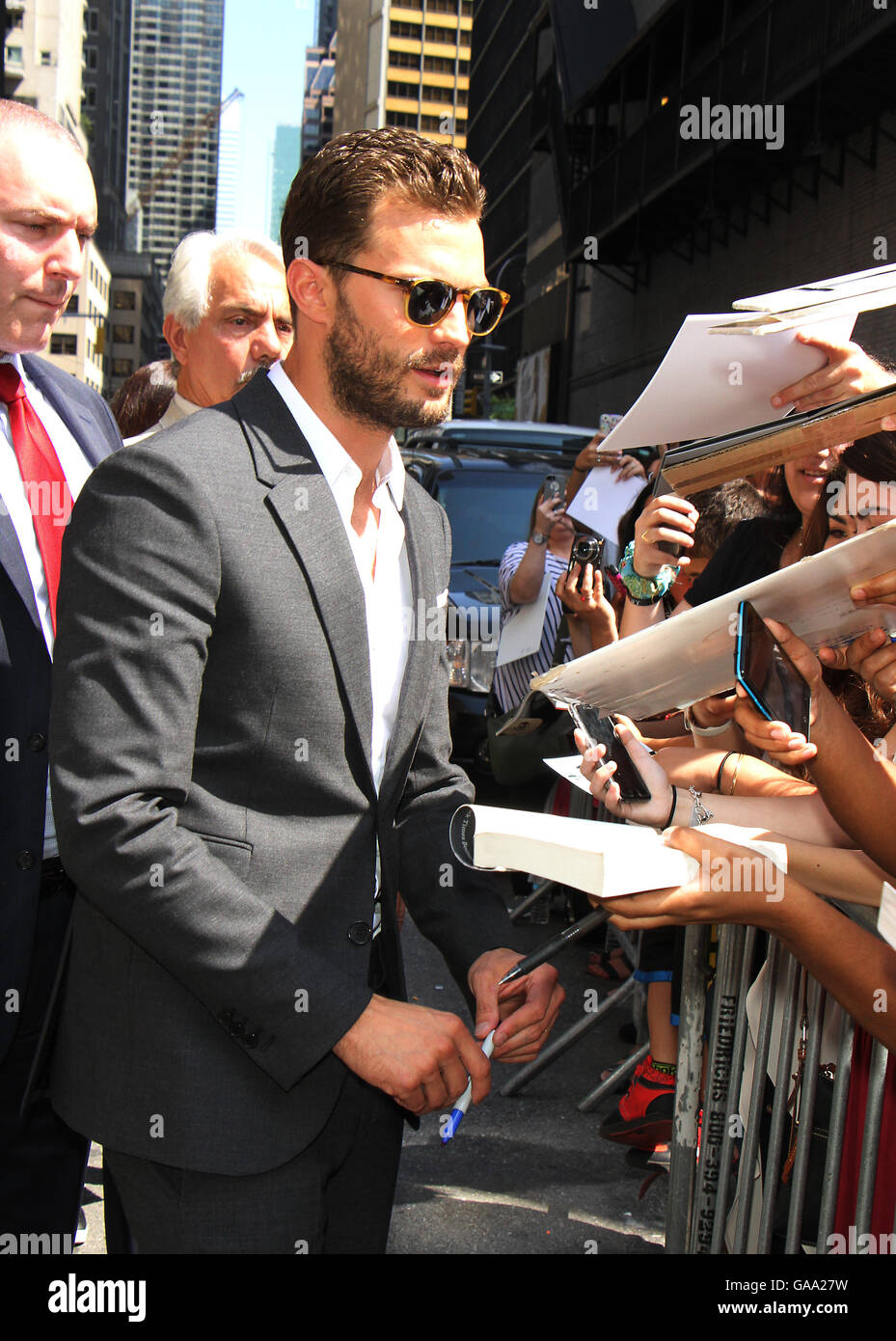 New York, USA. 4th August, 2016. Jamie Dornan at The Late Show with ...