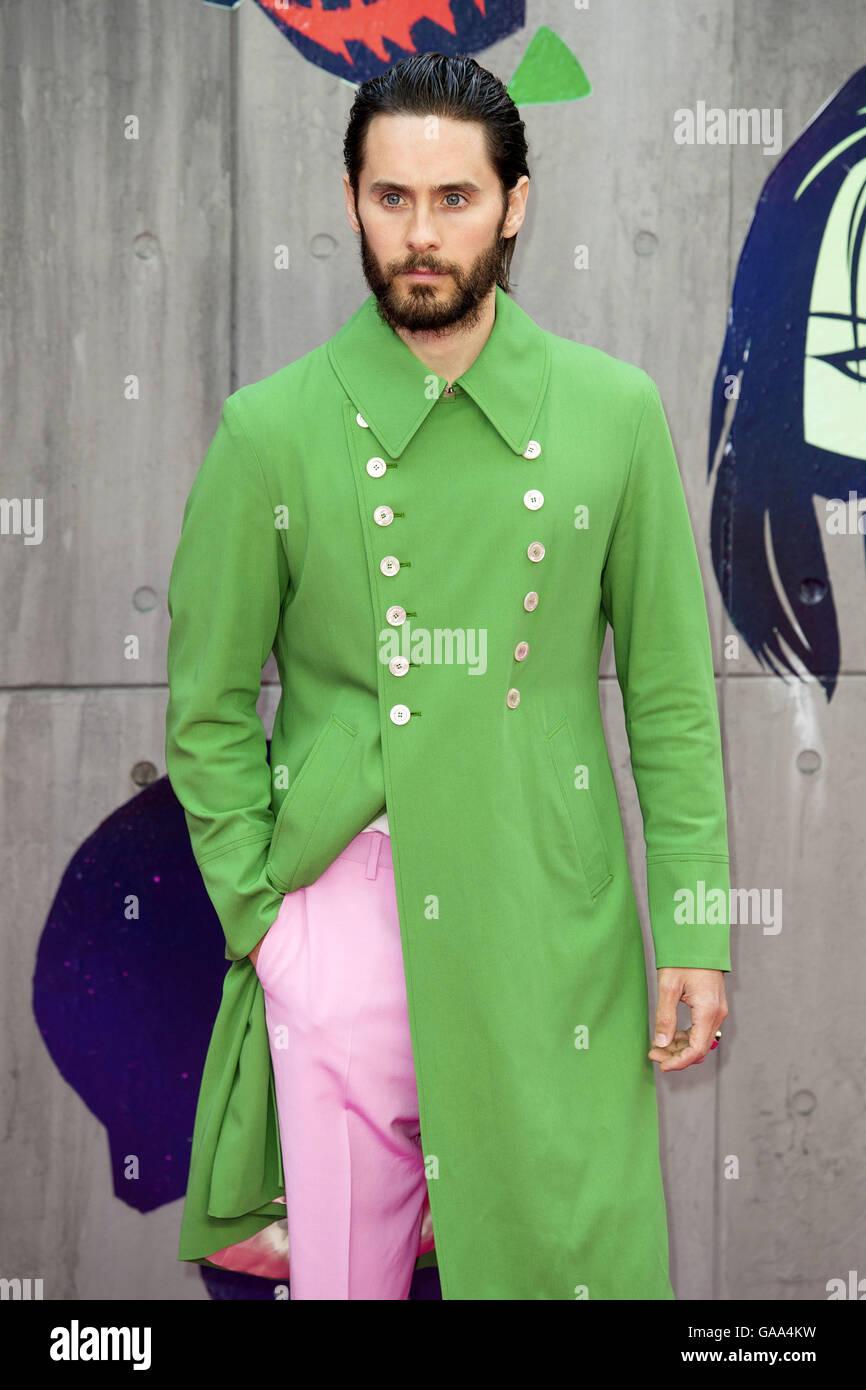 London. 3rd Aug, 2016. Jared Leto attends the 'Suicide Squad' European ...