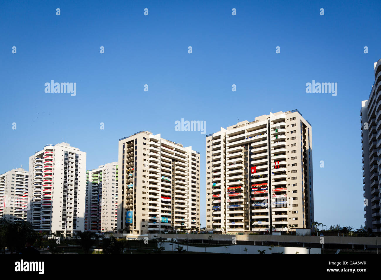 Rio de Janeiro, Brazil. 4th August, 2016. Olympic Village during the ...