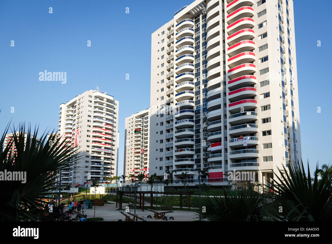 Rio de Janeiro, Brazil. 4th August, 2016. Olympic Village during the ...