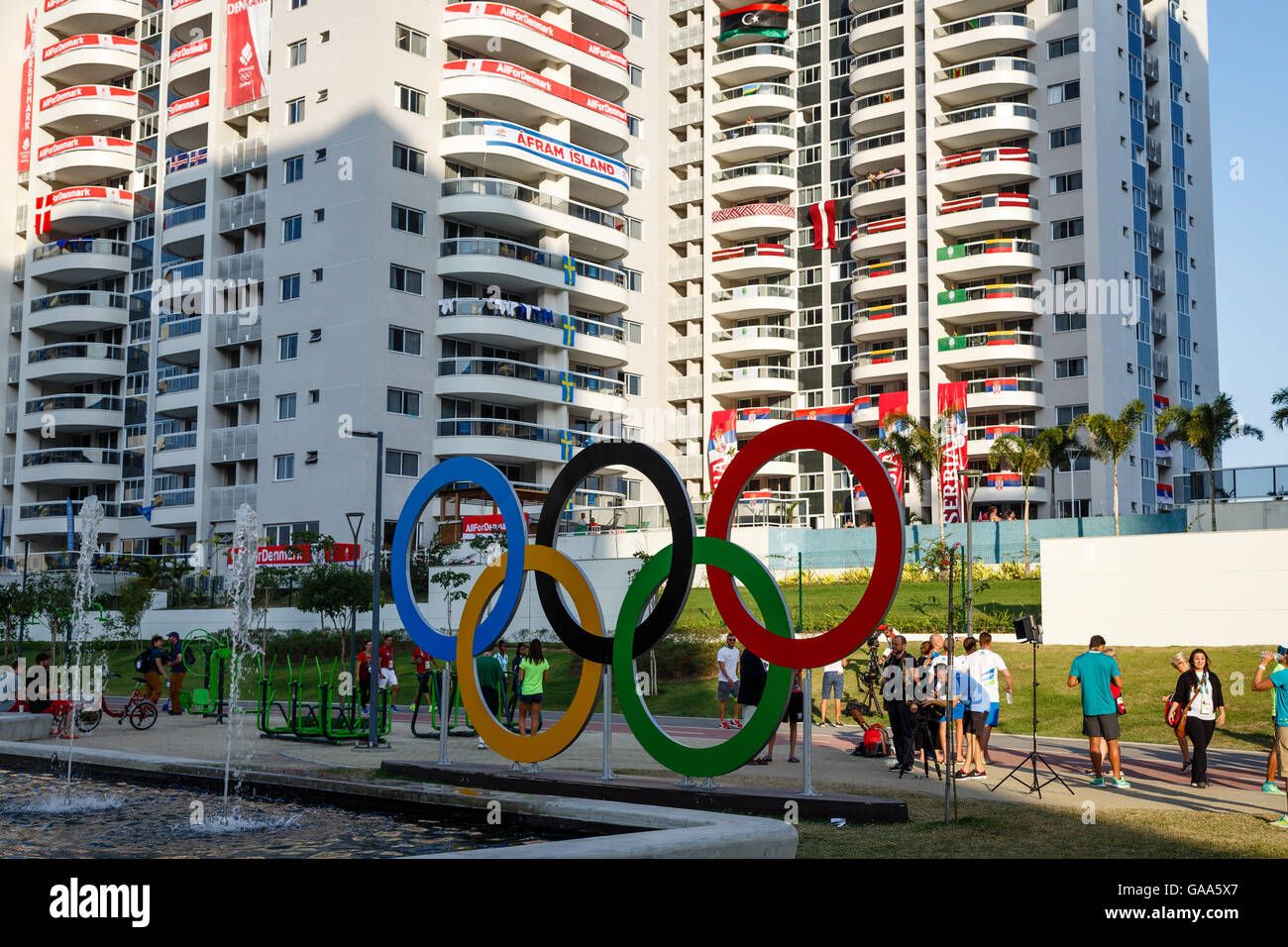 Rio de Janeiro, Brazil. 4th August, 2016. Olympic Village during the ...