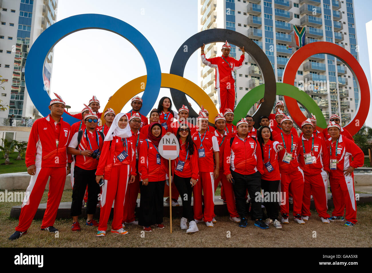Rio de Janeiro, Brazil. 4th August, 2016. Olympic Village during the ...