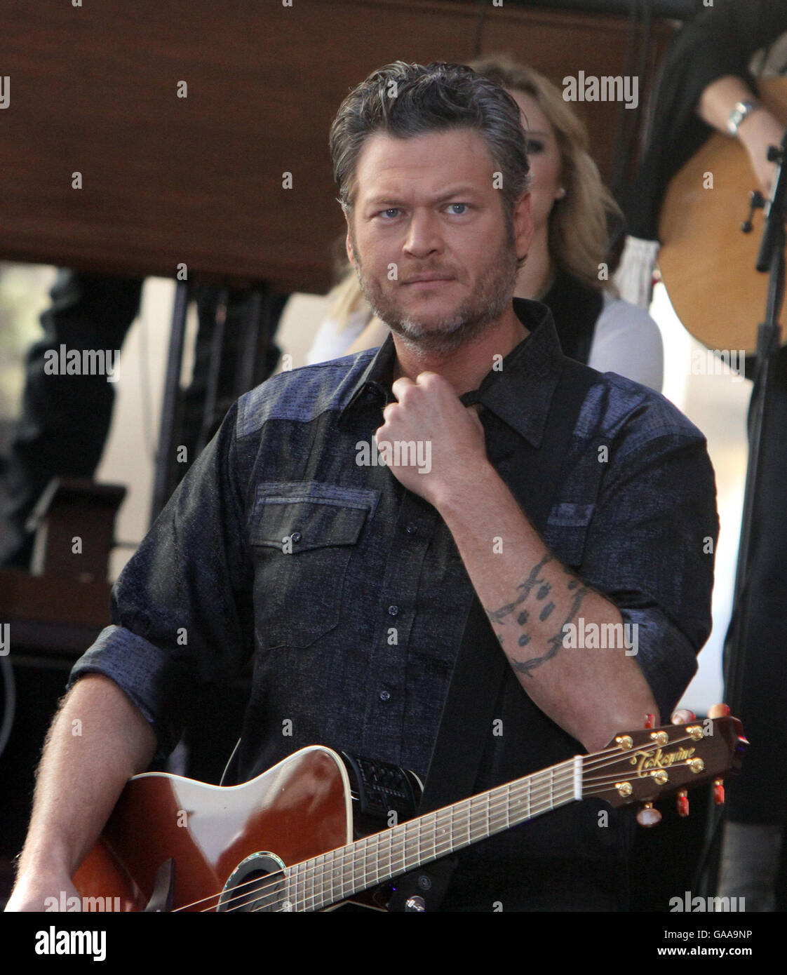 New York, USA. 05th Aug, 2016. Blake Shelton perform on NBC's Today ...