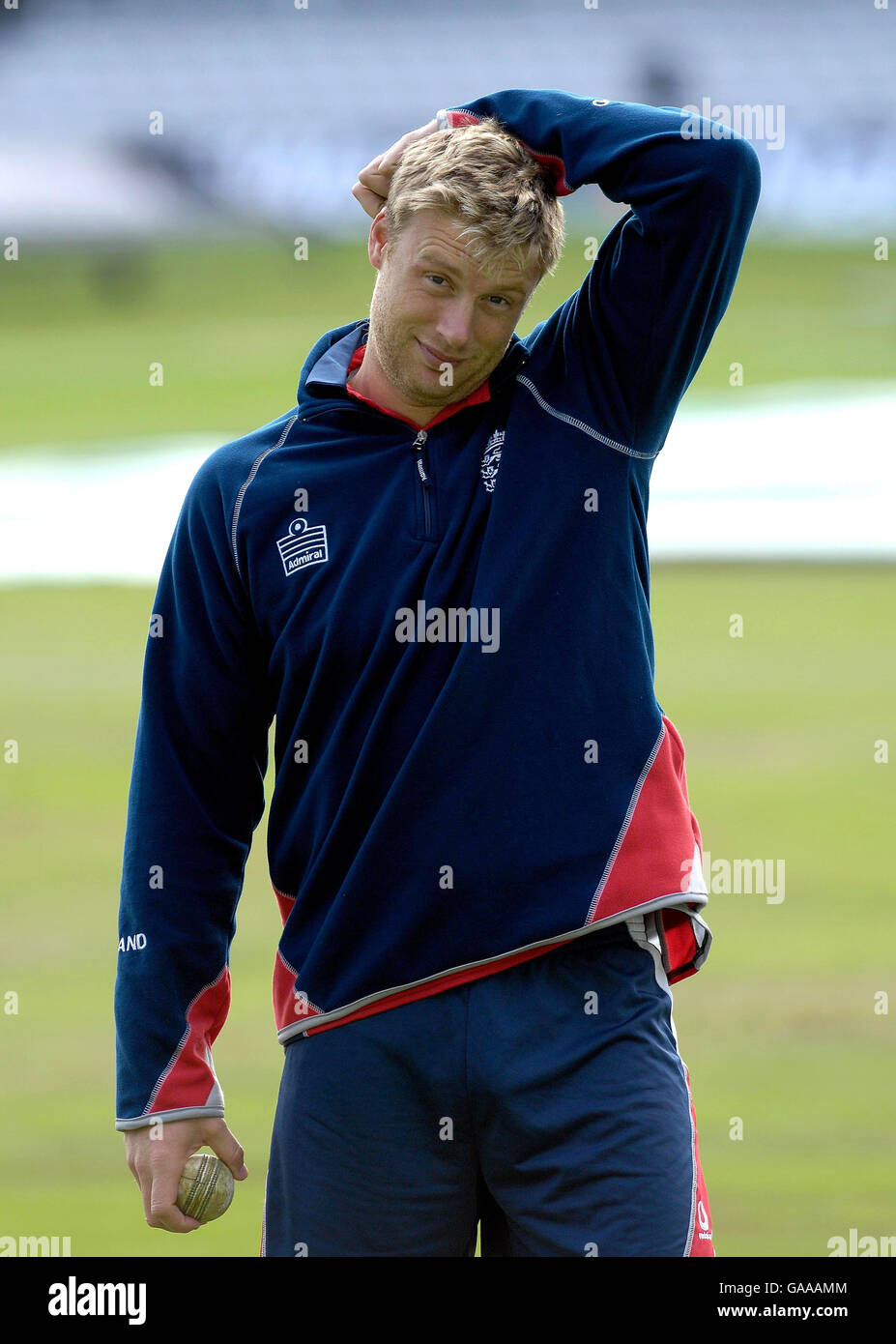 Andrew Flintoff during a training session at The Brit Oval, Kennington ...