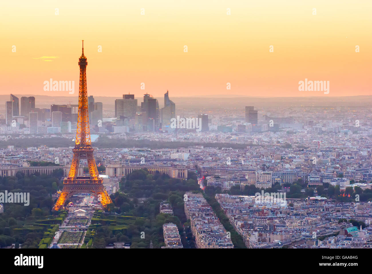 Eiffel Tower and Paris cityscape Stock Photo - Alamy