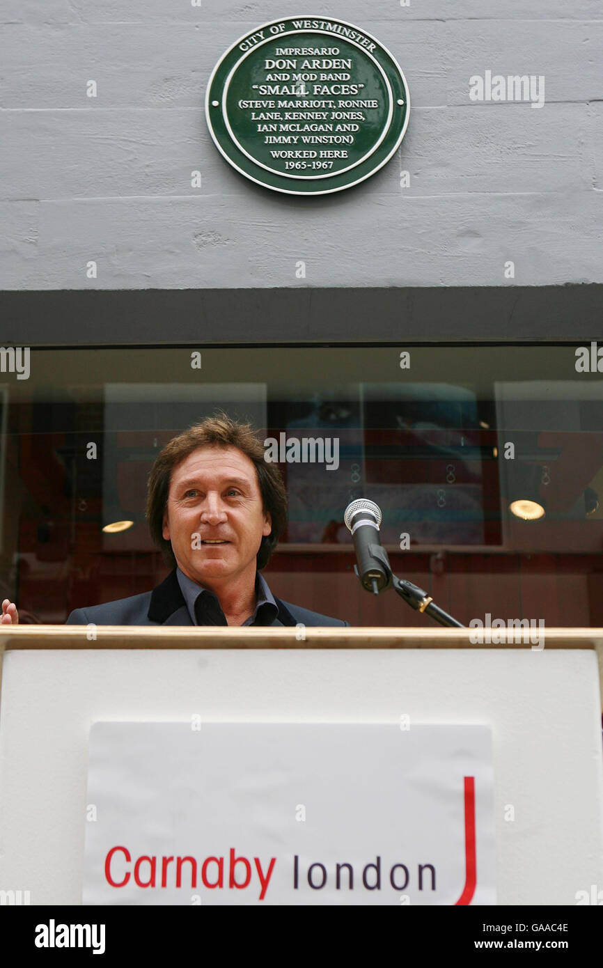 Drummer of the Small Faces Kenney Jones after he unveiled a ...