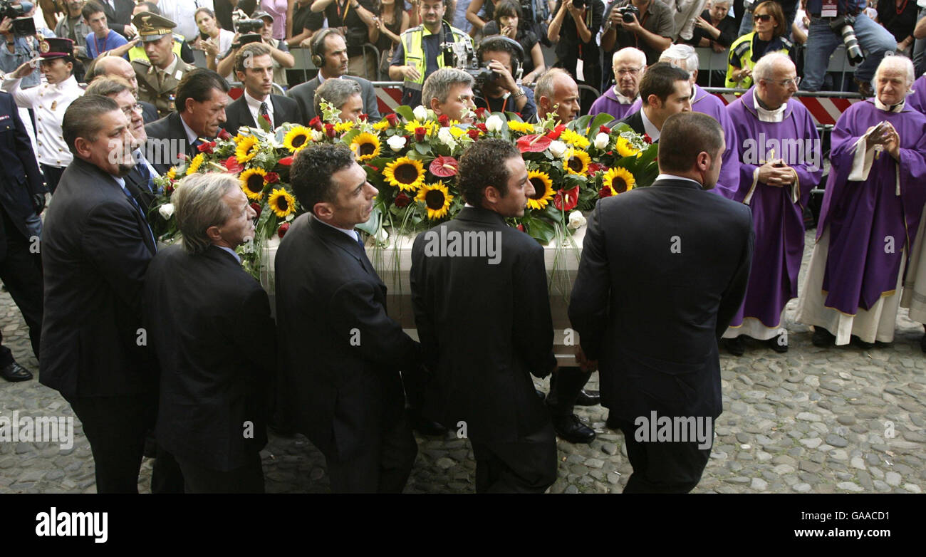 The funeral of opera singer Luciano Pavarotti at the 12th century ...
