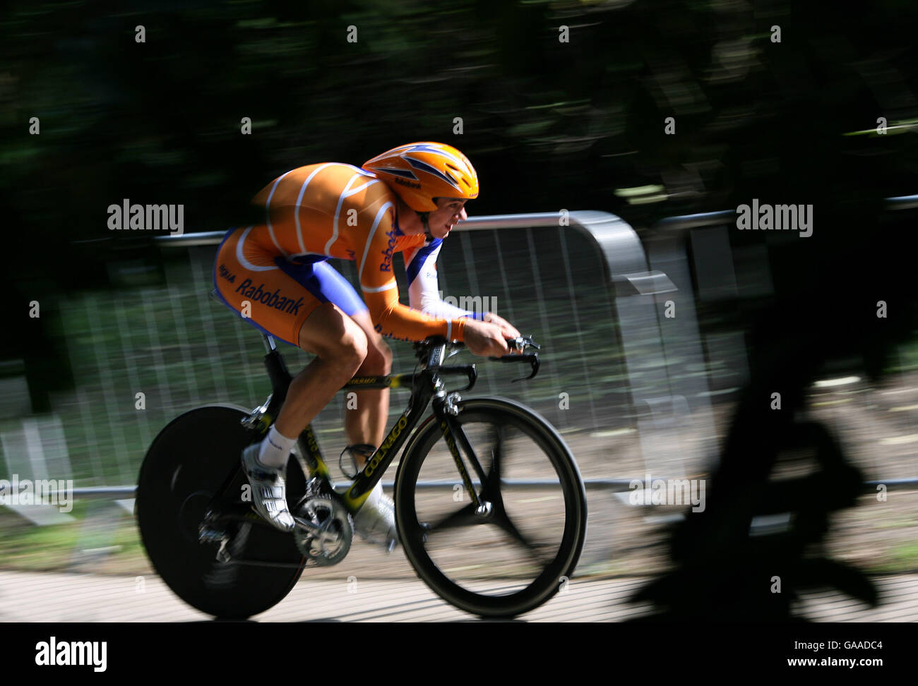Netherland's Martijn Maaskant of the RB3 team competes in the prologue ...