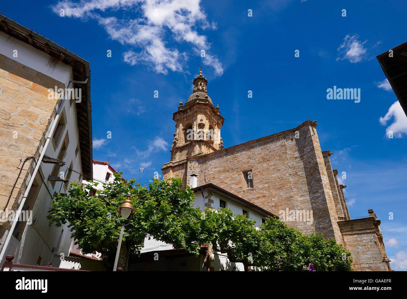 San Salvador Church, Usurbil, Guipuzcoa, Euskadi, Spain, Europe Stock ...