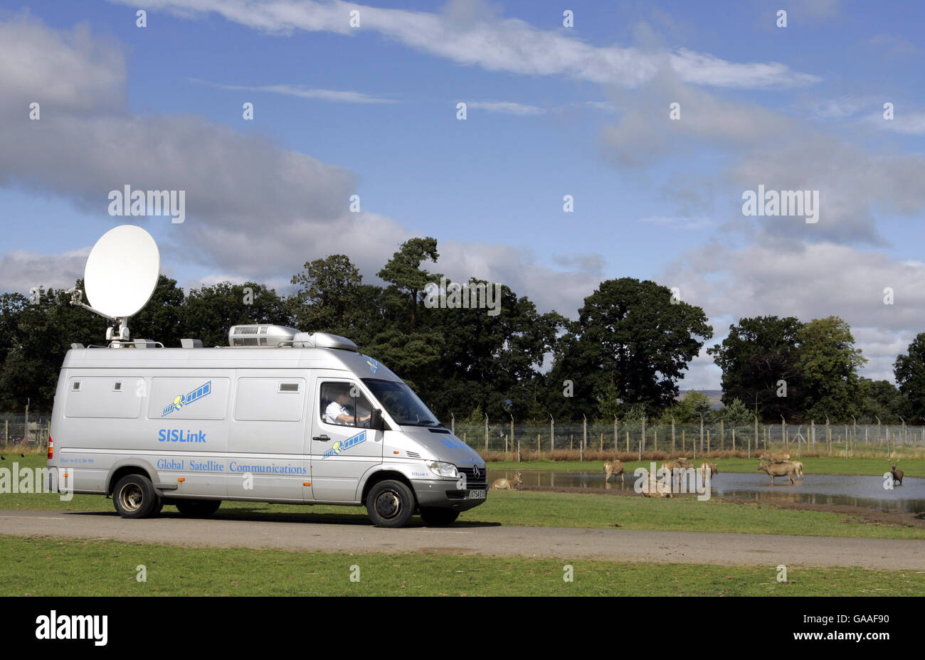 TV broadcast vehicles Stock Photo - Alamy